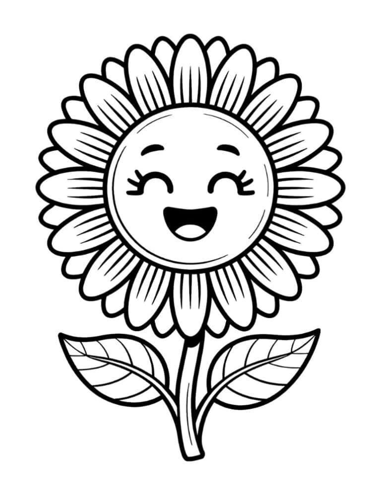 20 Free Printable Sunflower Coloring Pages - Prudent Penny Pincher