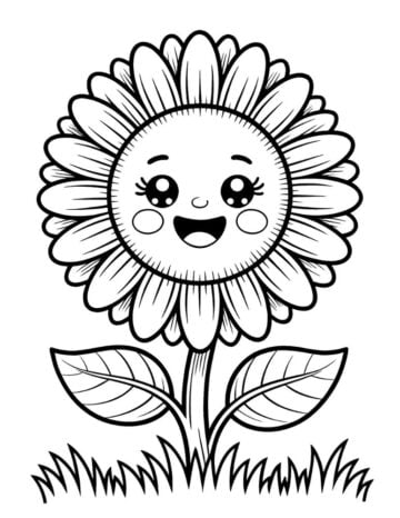 20 Free Printable Sunflower Coloring Pages - Prudent Penny Pincher