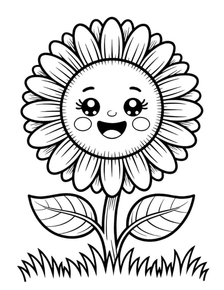 20 Free Printable Sunflower Coloring Pages - Prudent Penny Pincher