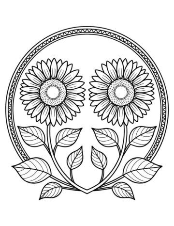20 Free Printable Sunflower Coloring Pages - Prudent Penny Pincher