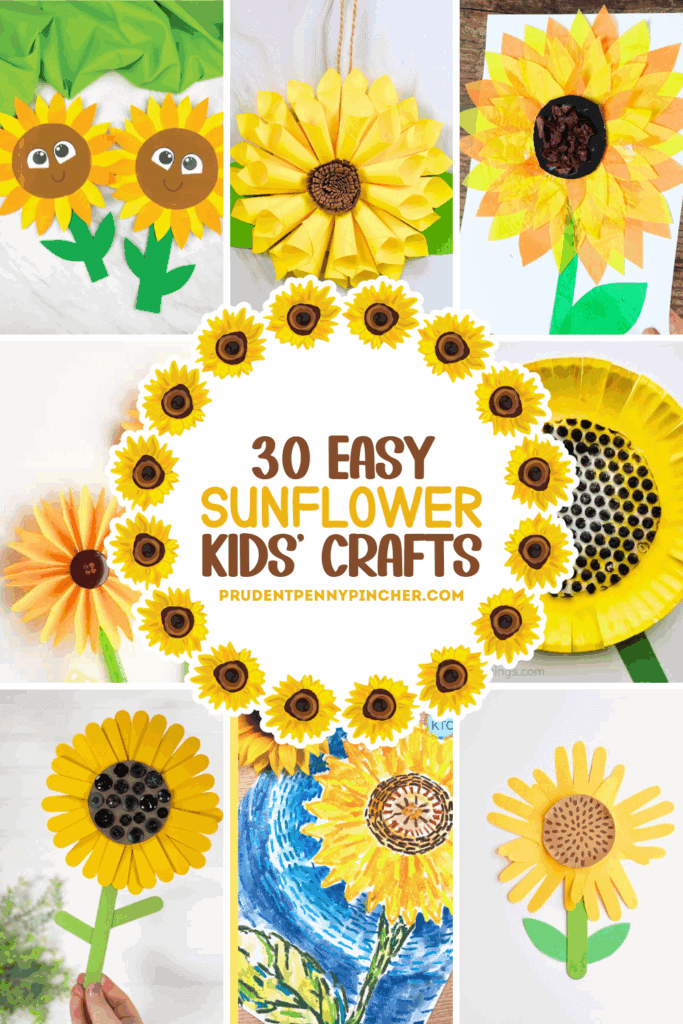 30 Easy Sunflower Crafts for Kids - Prudent Penny Pincher