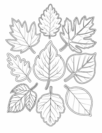 20 Free Printable Fall Leaf Templates for Kids - Prudent Penny Pincher