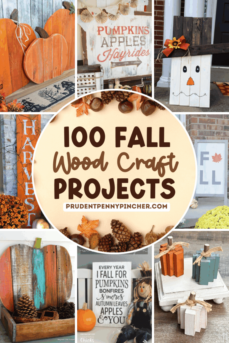 100 DIY Fall Wood Crafts - Prudent Penny Pincher