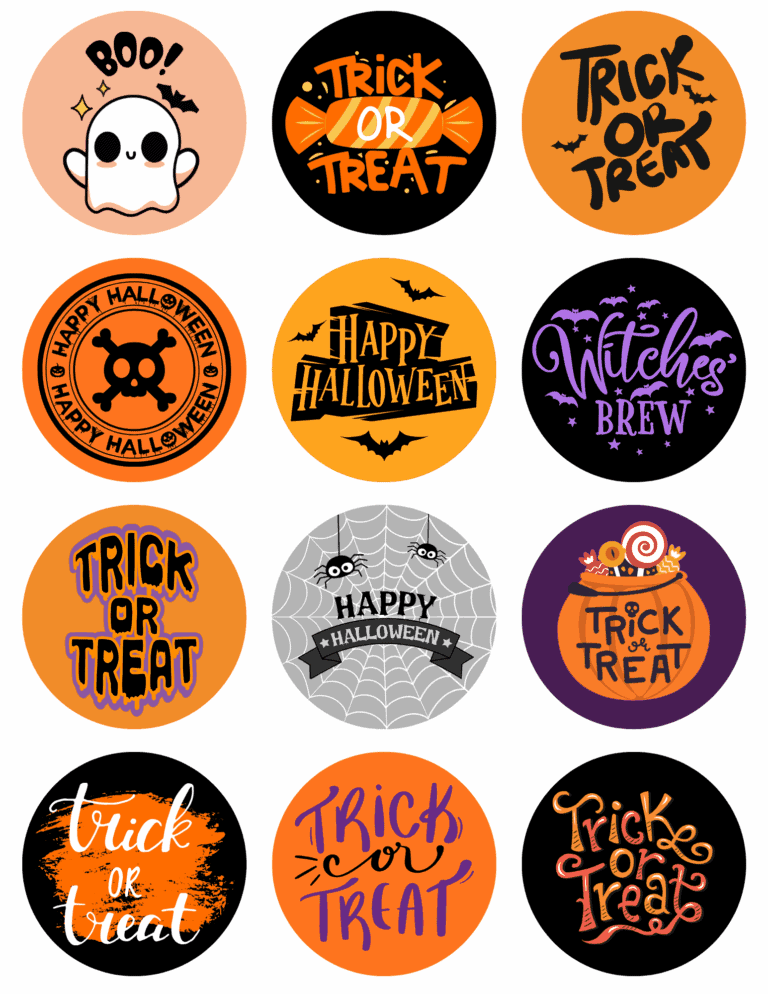 60 Free Printable Halloween Stickers - Prudent Penny Pincher