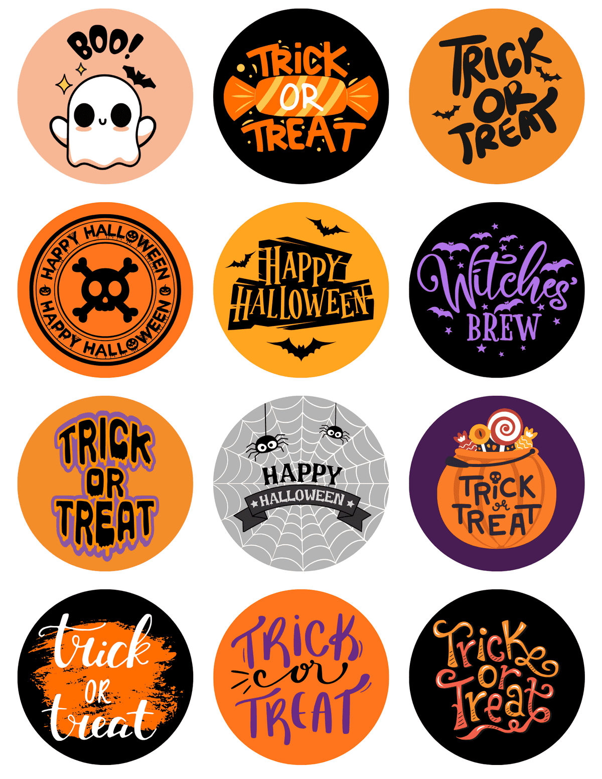 60 Free Printable Halloween Stickers - Prudent Penny Pincher