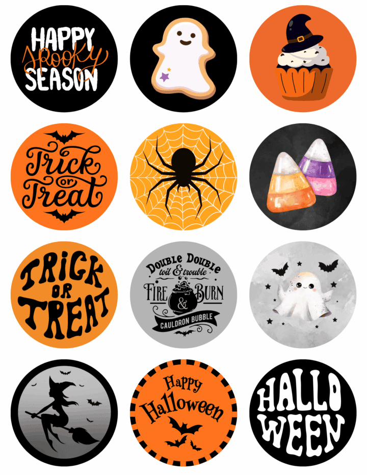 60 Free Printable Halloween Stickers - Prudent Penny Pincher