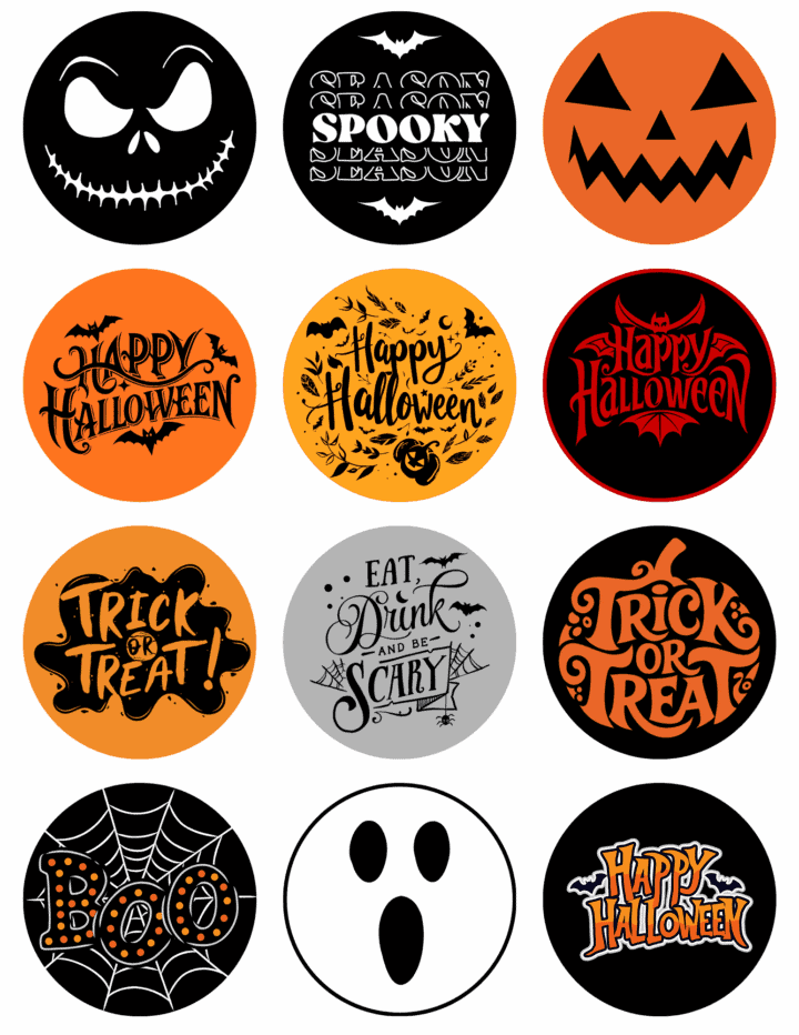 60 Free Printable Halloween Stickers - Prudent Penny Pincher