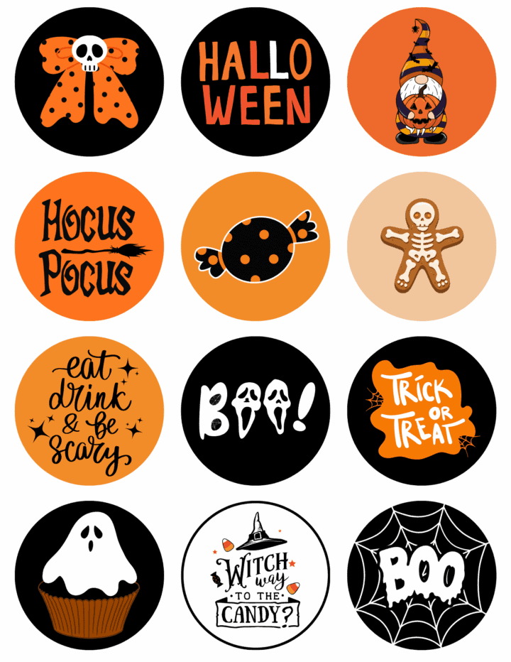 60 Free Printable Halloween Stickers - Prudent Penny Pincher