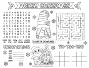 Free Printable Christmas Placemat for Kids - Prudent Penny Pincher