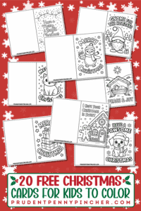 Free Printable Christmas Cards for Kids to Color - Prudent Penny Pincher