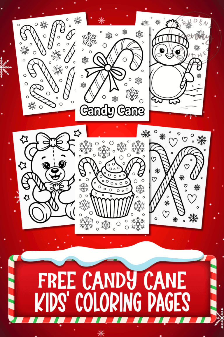 Free Printable Christmas Candy Cane Coloring Pages for Kids - Prudent ...