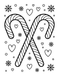 Free Printable Christmas Candy Cane Coloring Pages for Kids - Prudent ...