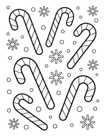 Free Printable Christmas Candy Cane Coloring Pages for Kids - Prudent ...