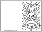Free Printable Christmas Cards for Kids to Color - Prudent Penny Pincher