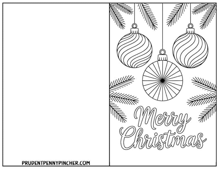 Free Printable Christmas Cards for Kids to Color - Prudent Penny Pincher