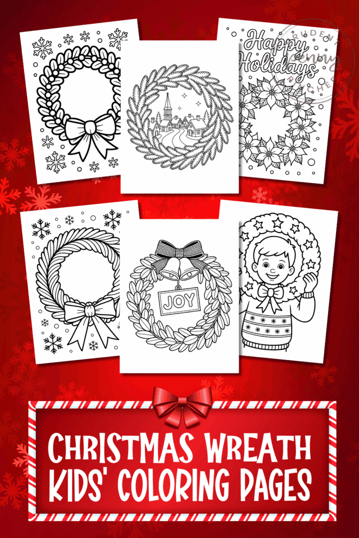 35 Free Printable Christmas Wreath Coloring Pages for Kids - Prudent ...