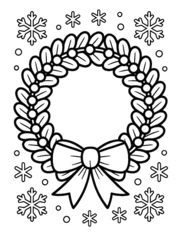 35 Free Printable Christmas Wreath Coloring Pages for Kids - Prudent ...