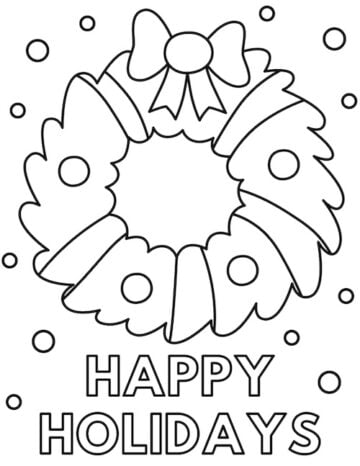 35 Free Printable Christmas Wreath Coloring Pages for Kids - Prudent ...