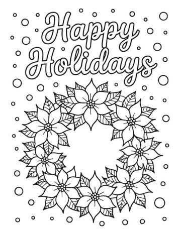 35 Free Printable Christmas Wreath Coloring Pages for Kids - Prudent ...