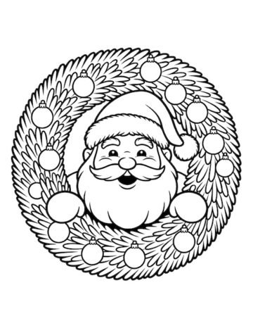 35 Free Printable Christmas Wreath Coloring Pages for Kids - Prudent ...