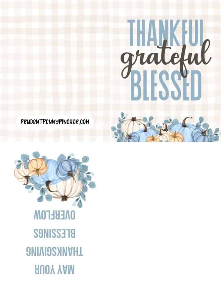 15 Free Printable Thanksgiving Cards - Prudent Penny Pincher