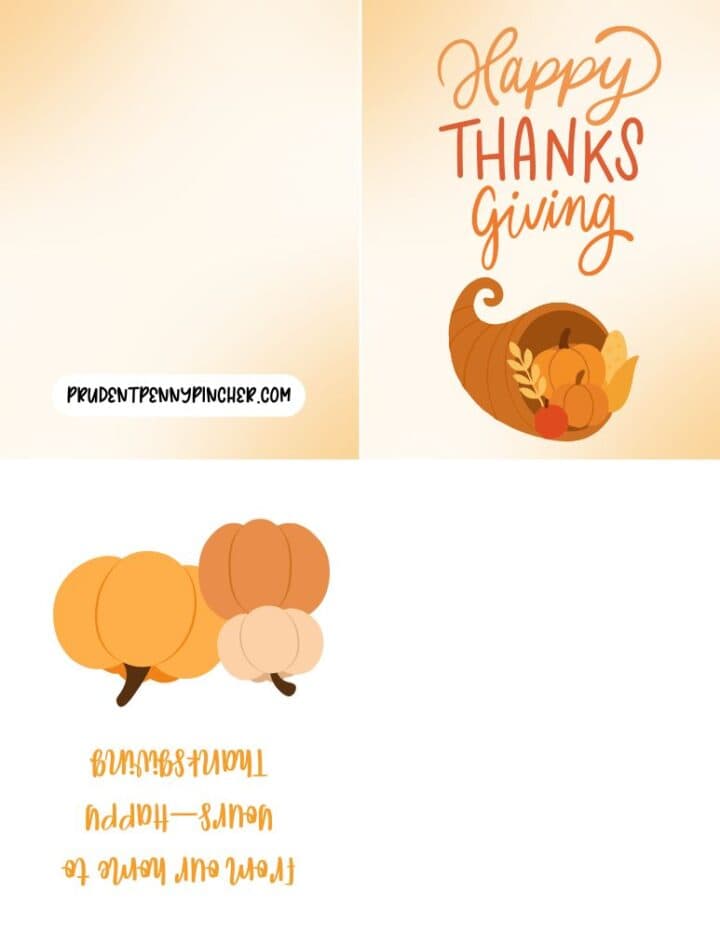 15 Free Printable Thanksgiving Cards - Prudent Penny Pincher