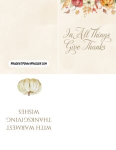 15 Free Printable Thanksgiving Cards - Prudent Penny Pincher