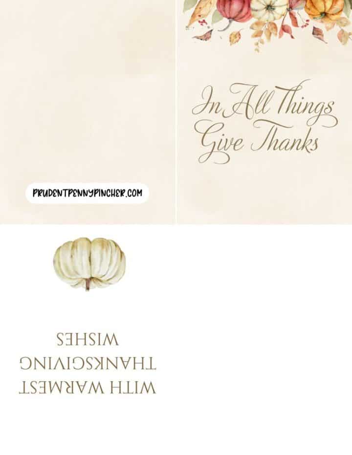 15 Free Printable Thanksgiving Cards - Prudent Penny Pincher