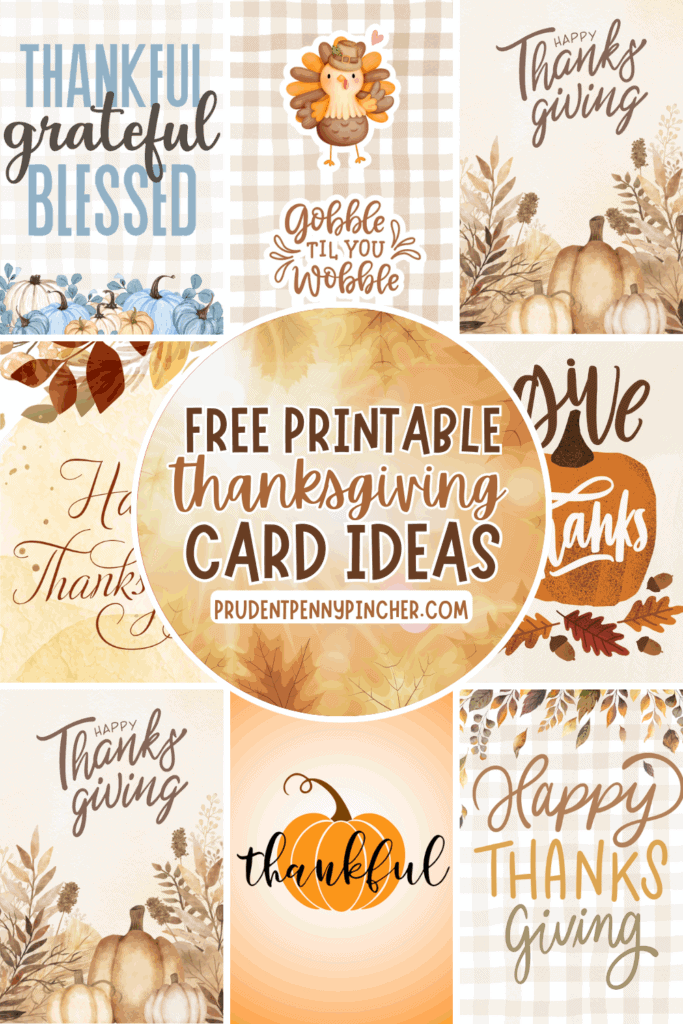 15 Free Printable Thanksgiving Cards - Prudent Penny Pincher