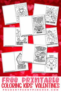 Free Printable Valentine's Day Coloring Cards for Kids - Prudent Penny ...