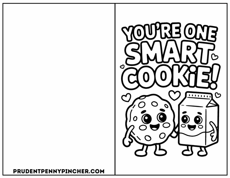 Free Printable Valentine's Day Coloring Cards for Kids - Prudent Penny ...