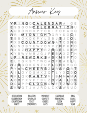 Free Printable New Year Word Search for 2026 - Prudent Penny Pincher
