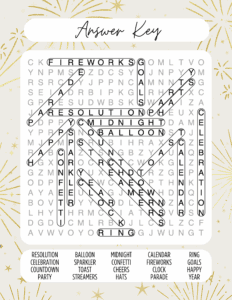 Free Printable New Year Word Search for 2026 - Prudent Penny Pincher