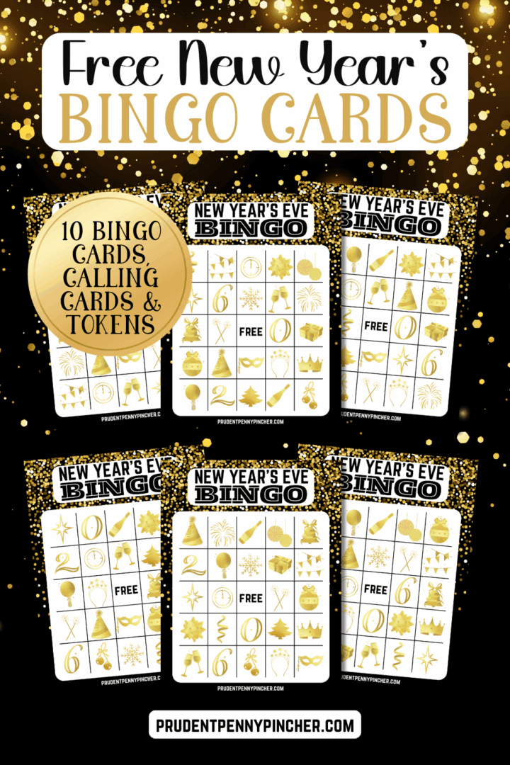 Free Printable New Year Bingo Cards for 2026 - Prudent Penny Pincher