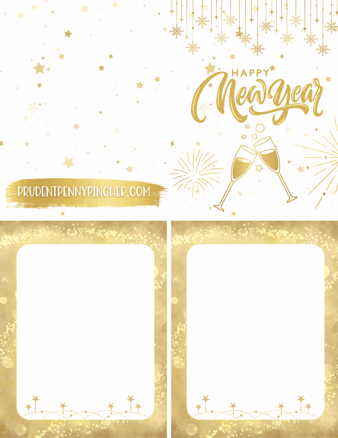 Free Printable Happy New Year's Card - Prudent Penny Pincher