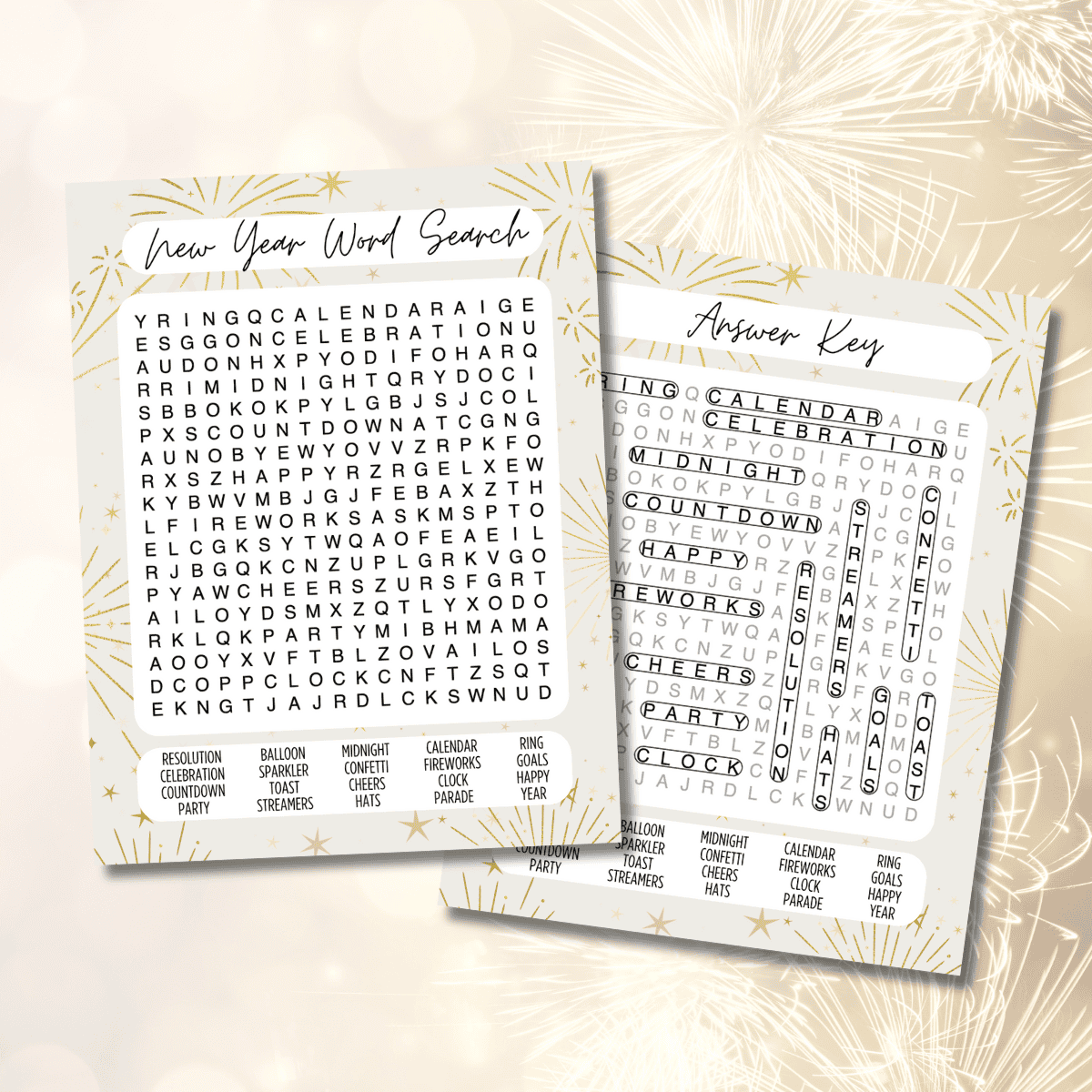 Free Printable New Year Word Search for 2026 - Prudent Penny Pincher