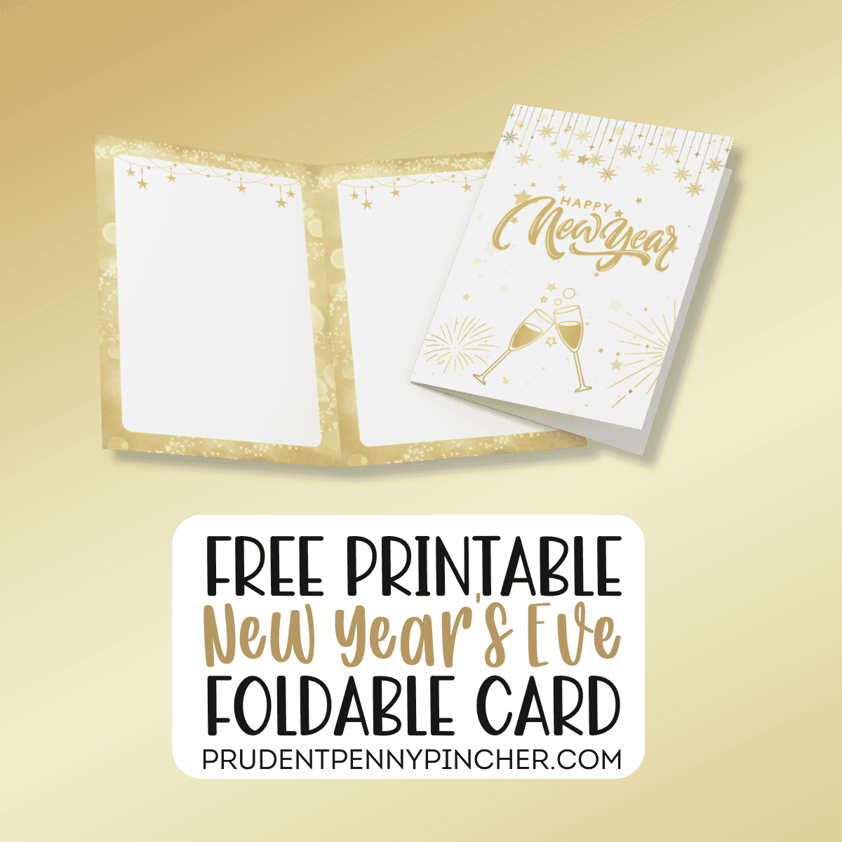 Free Printable Happy New Year’s Eve Banner for 2026 - Prudent Penny Pincher