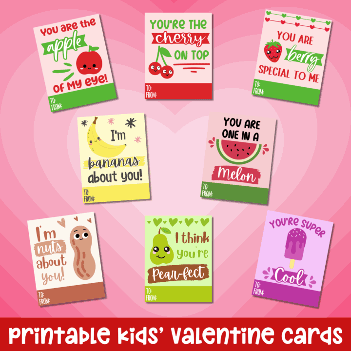 Free Printable Food Pun Valentines for Kids - Prudent Penny Pincher