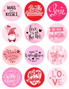 Free Printable Valentine’s Day Stickers - Prudent Penny Pincher