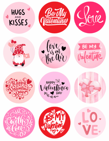 Free Printable Valentine’s Day Stickers - Prudent Penny Pincher
