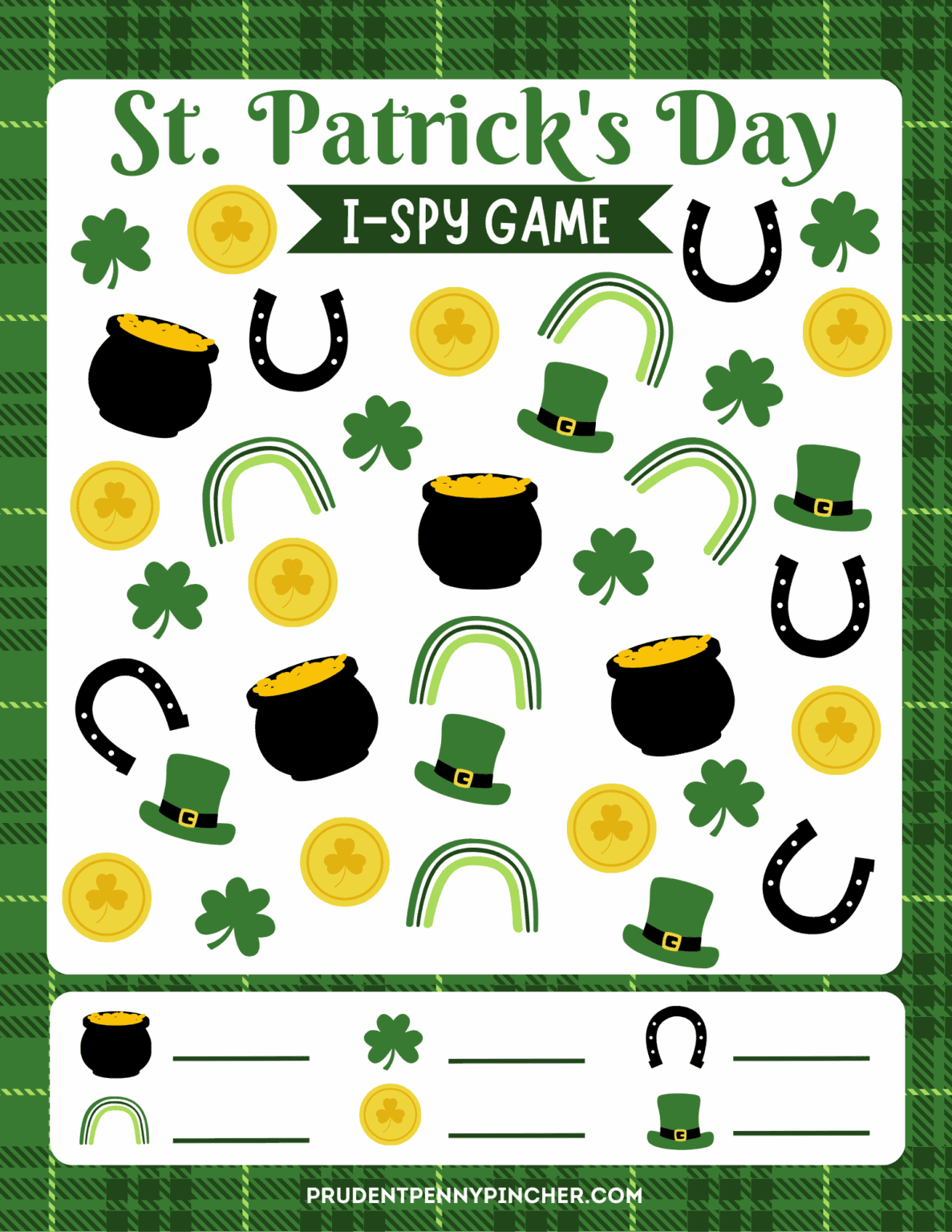 Free Printable St Patrick’s Day I Spy Game For Kids - Prudent Penny Pincher