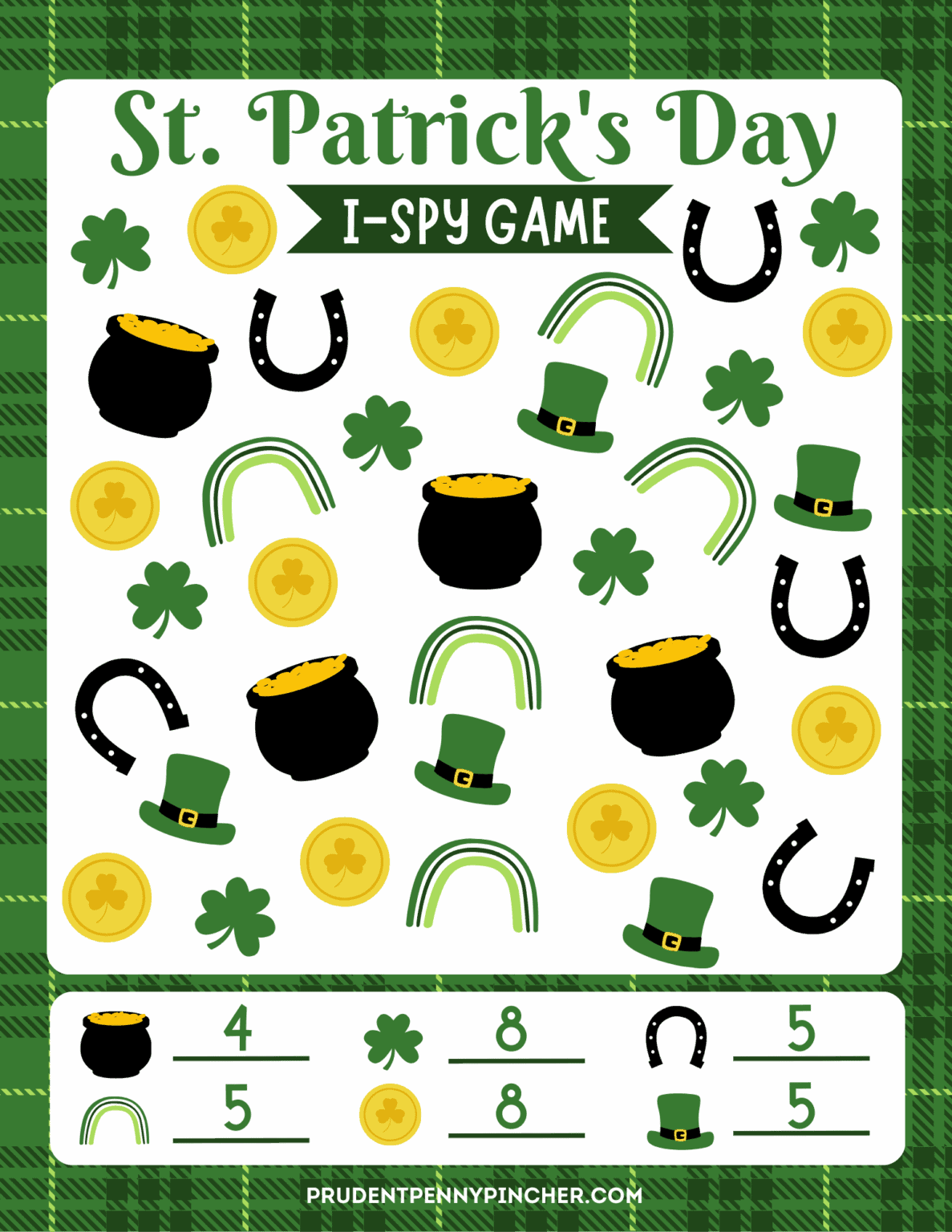 Free Printable St Patrick’s Day I Spy Game For Kids - Prudent Penny Pincher