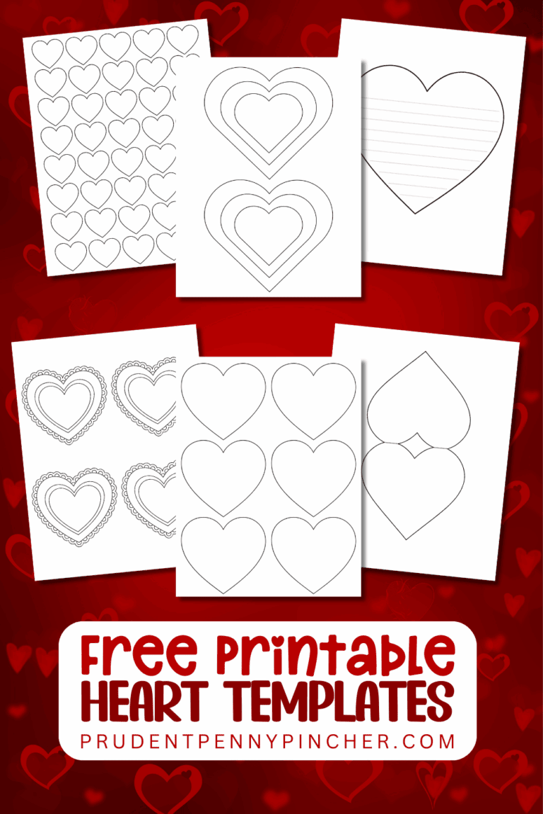 Free Printable Heart Templates for Kids - Prudent Penny Pincher