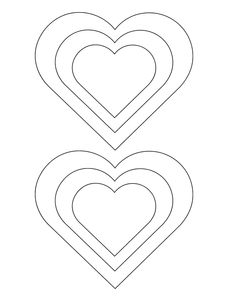 Free Printable Heart Templates for Kids - Prudent Penny Pincher