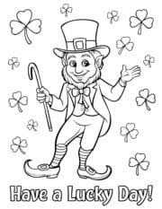 Free Printable Leprechaun Coloring Pages for Kids - Prudent Penny Pincher
