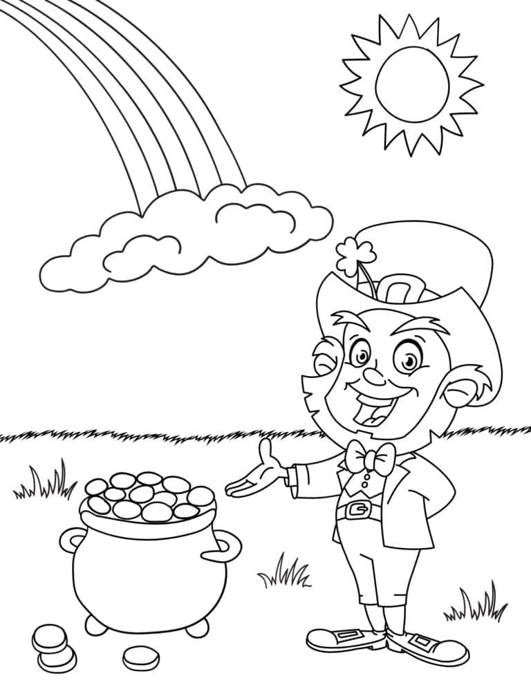 Free Printable Leprechaun Coloring Pages for Kids - Prudent Penny Pincher