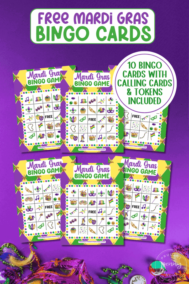 Free Printable Mardi Gras Bingo Cards - Prudent Penny Pincher