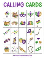 Free Printable Mardi Gras Bingo Cards - Prudent Penny Pincher