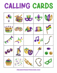 Free Printable Mardi Gras Bingo Cards - Prudent Penny Pincher