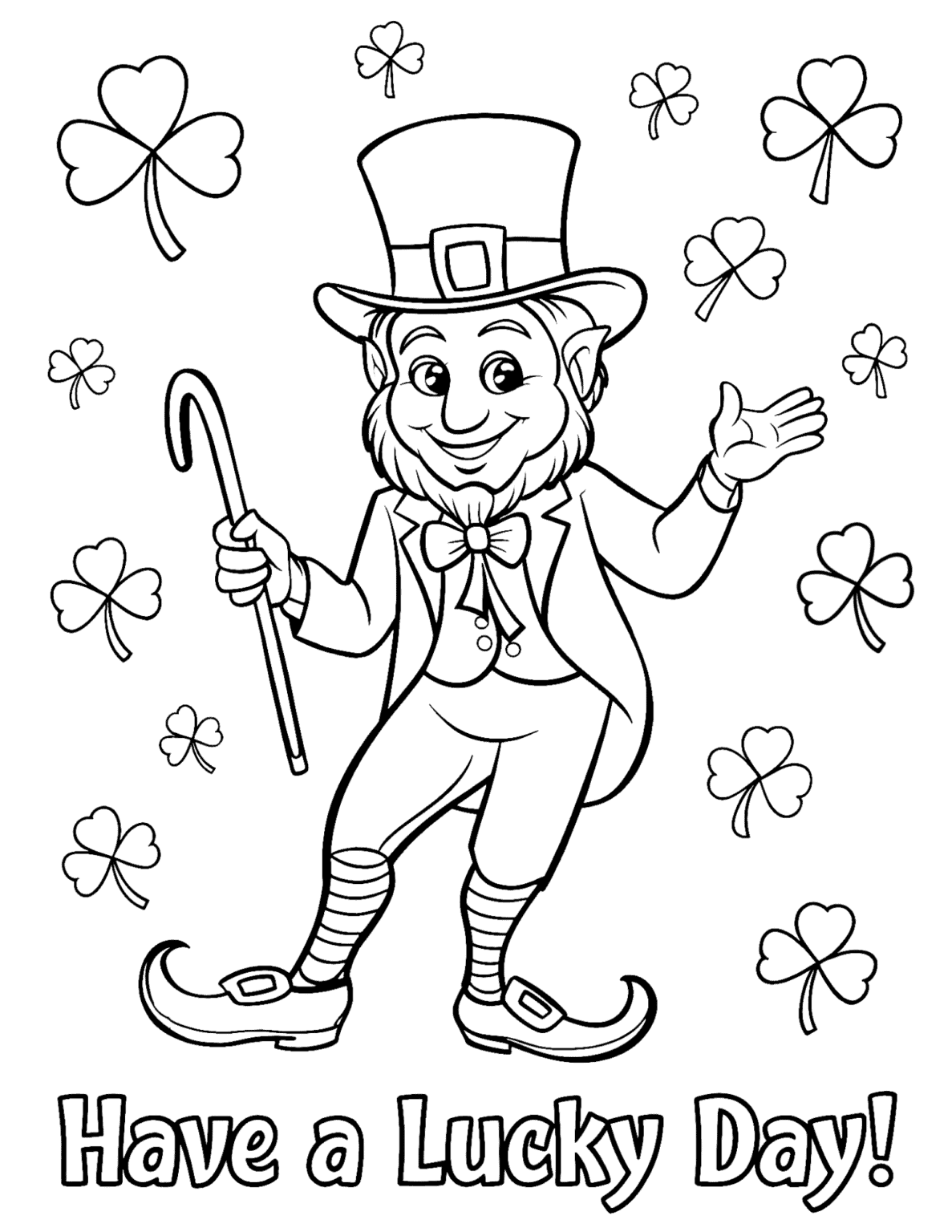 Free Printable Shamrock Coloring Pages for Kids - Prudent Penny Pincher